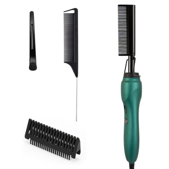 Hair | Hot Ceramic Hair Straightener Electric Heat Press Comb For Black ...